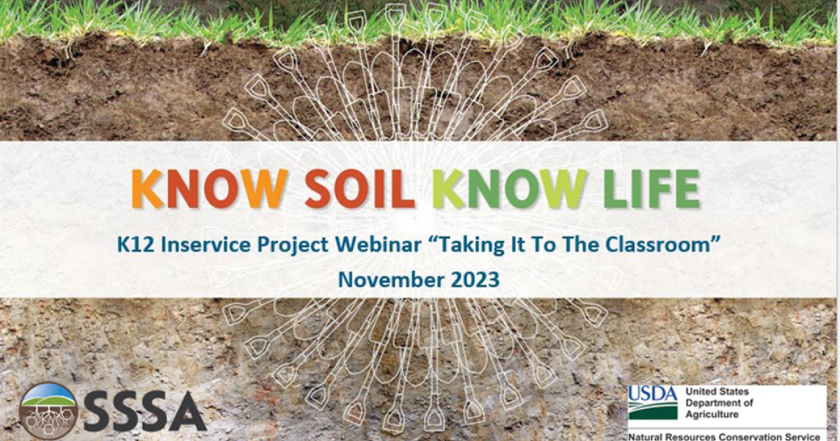 Taking It to the Classroom! An SSSA K-12 Initiative | Science Societies